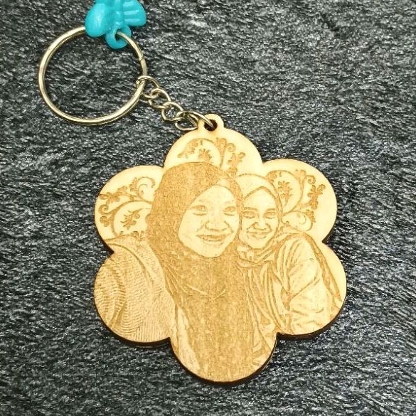Keychain Gambar Kayu 1 side sahaja | Shopee Malaysia