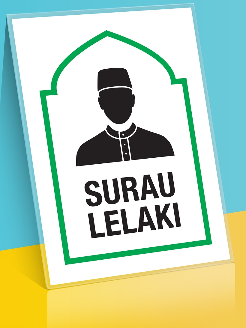 [Laminated Poster] A4 Size Papan Tanda Signage Surau/ Surau Lelaki ...