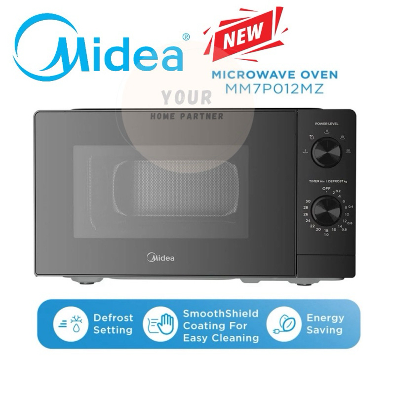 Midea Microwave Oven MM7P012MZ 20L Inverter With Knob Control Panel ...