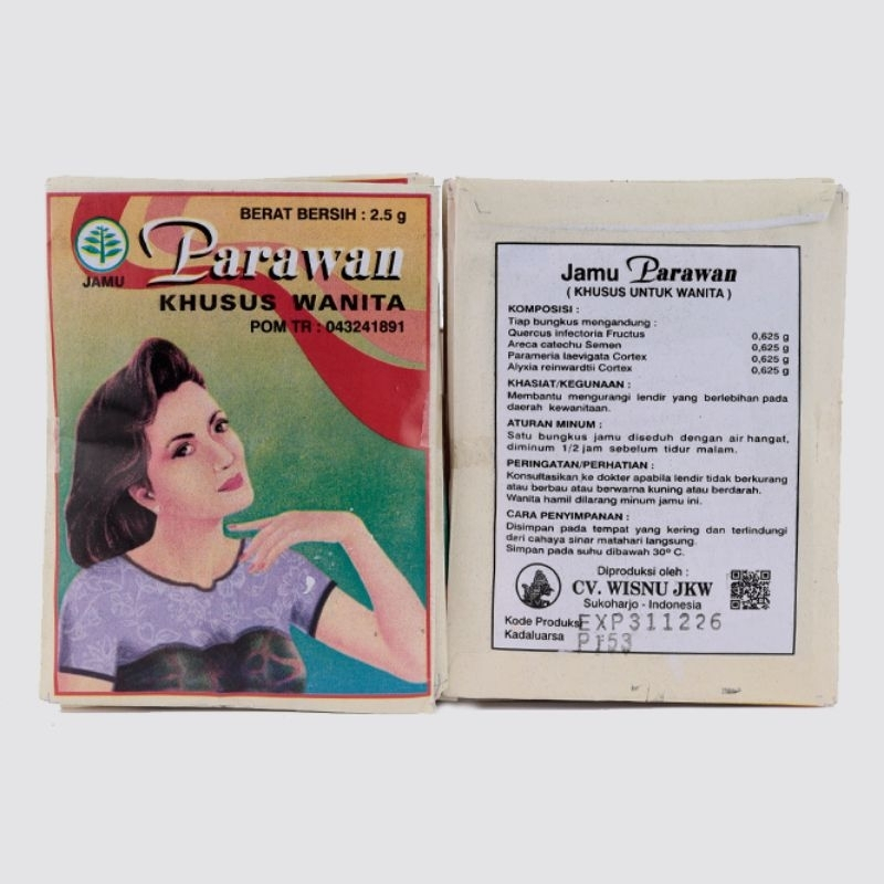 Jamu Herbaal Tradisional Parawan - Perawan Khas Wanita / Perempuan Cap ...