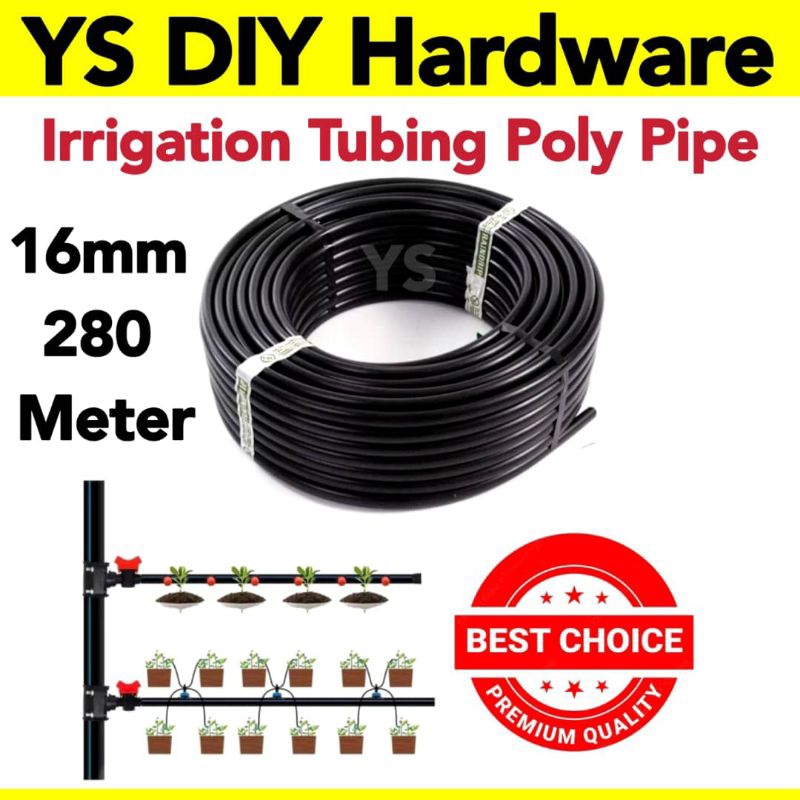16mm x 280Meter Irrigation Tubing Poly Pipe Water Tubing Fertigation ...