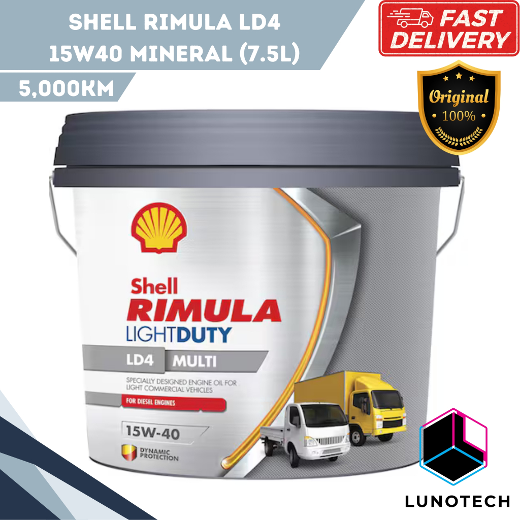 [ORIGINAL] SHELL RIMULA LD4 15W40 DIESEL LIGHTDUTY Mineral Engine Oil ...