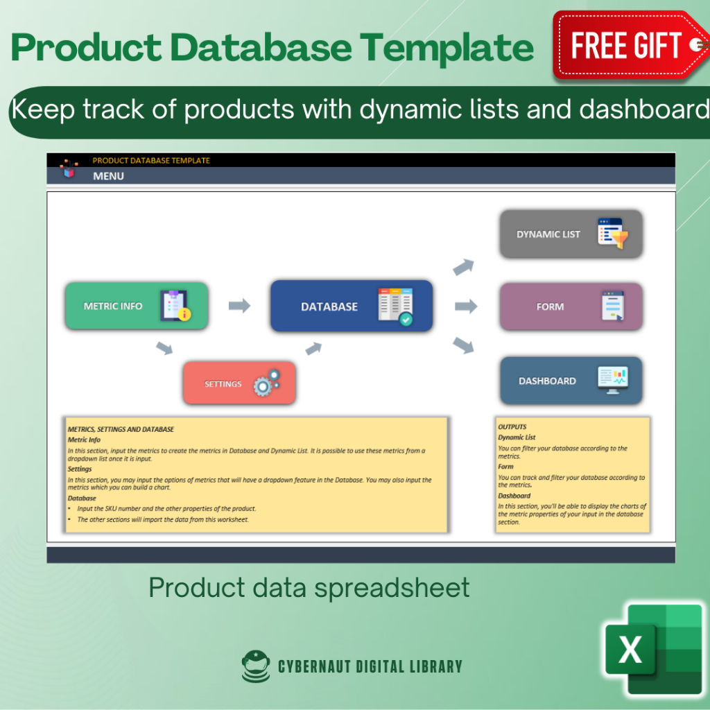 Excel Template - Product Database Template Excel (Free 12-in-1 Bundle ...