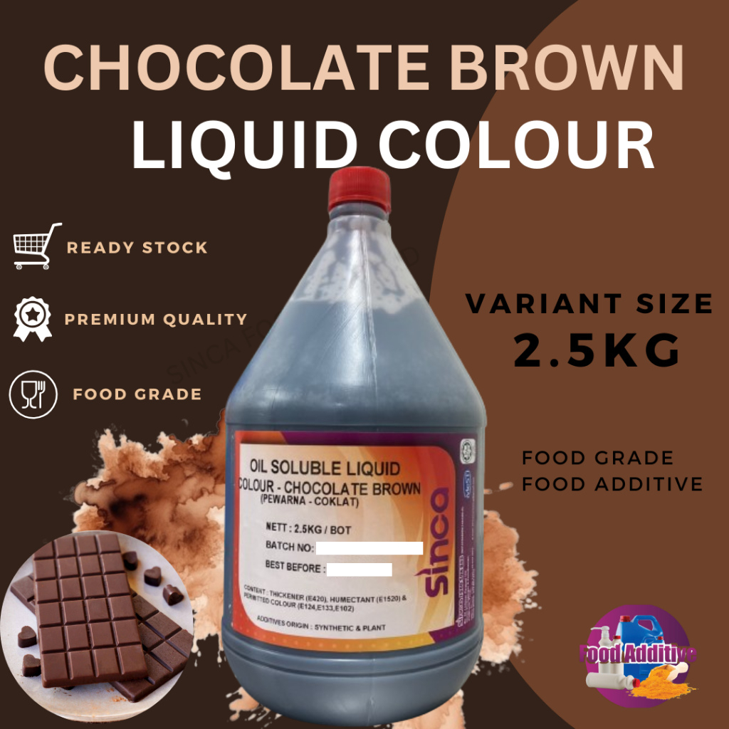 CHOCOLATE BROWN Liquid Colour 2.5KG - FOOD GRADE | Shopee Malaysia