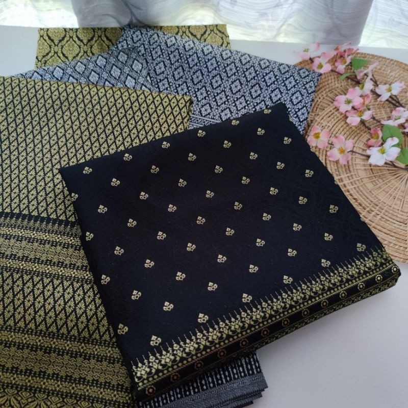 SONGKET THAI SAMPIN BLACK GOLD / BLACK SILVER | Shopee Malaysia