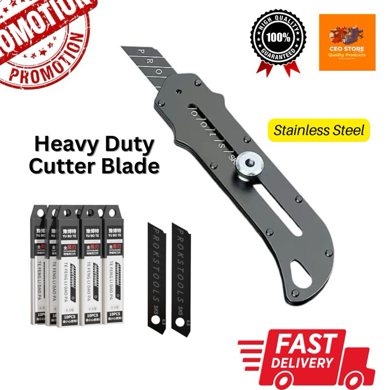 Cutter Blade Heavy Duty SK5 Blade Cutter Stainless Steel Utility Cutter ...