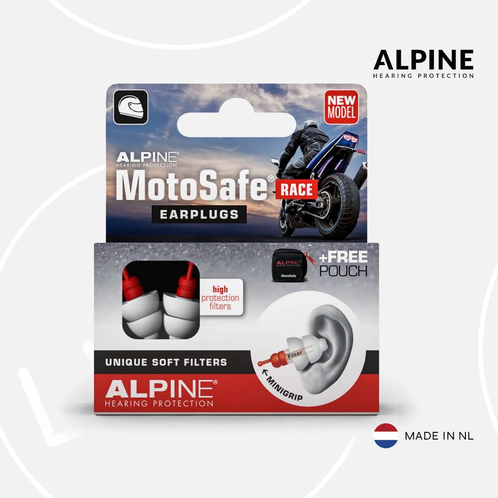 Alpine MotoSafe Race Earplugs | Ear Plugs For Motorcycle Bike Riding ...