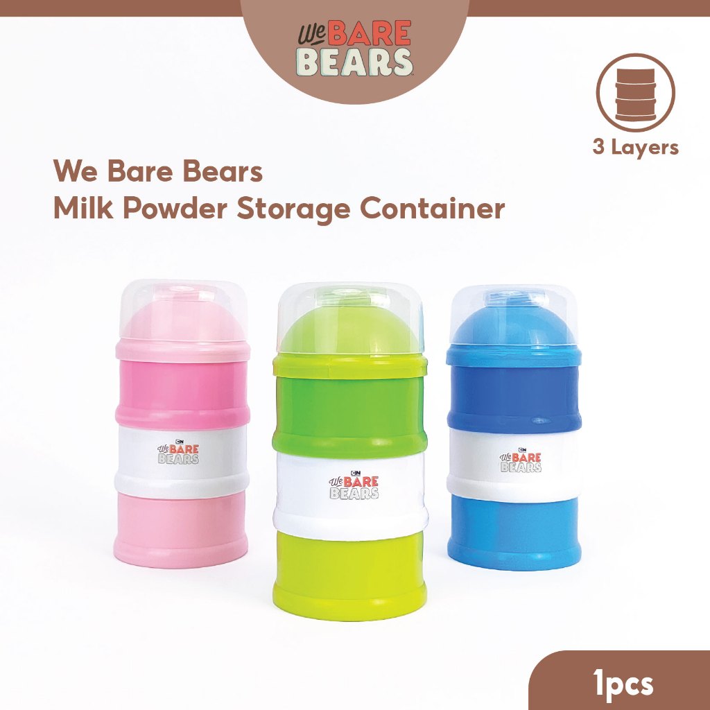 We Bare Bears Bekas Simpan Susu Tepung / 3 Layers Baby Potable Milk ...