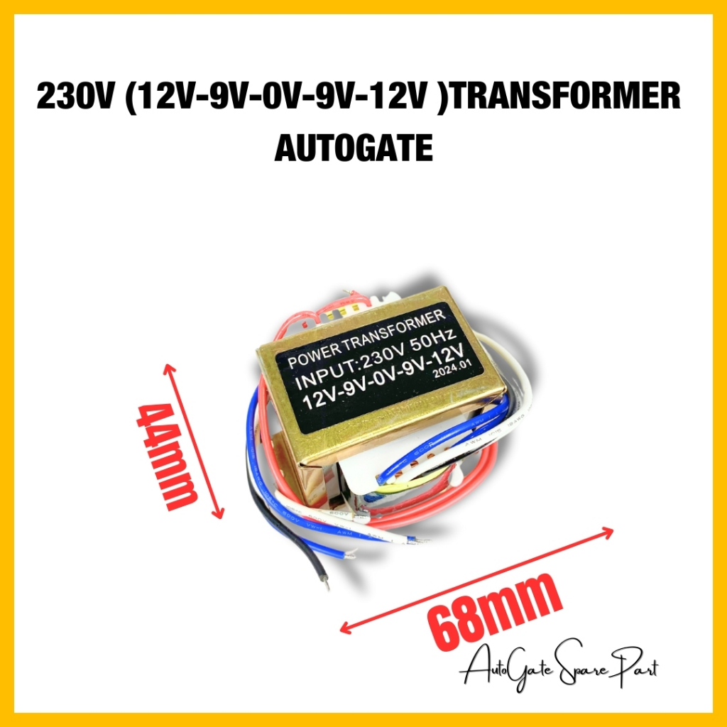 230V Autogate Transformer 12V-9V-0V-9V-12V DC ARM Swing/FoldingGate ...