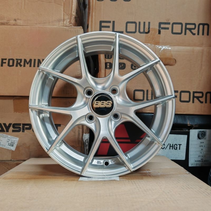 [4PCS] New Sport Rim 14inch BBS 14X5.5JJ ET38 4H100 Silver | Shopee Malaysia