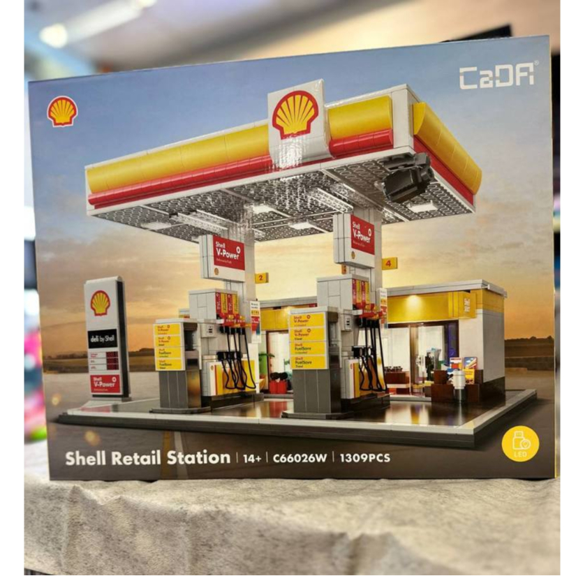CaDa C66026W SHELL RETAIL STATION BUILDING LEGO | 1,309pcs | Shopee ...