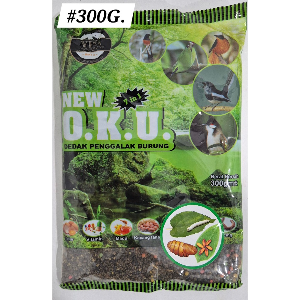 Premium Gold New OKU 7 in 1 Bird Food Feed 300gram Makanan Burung Top ...