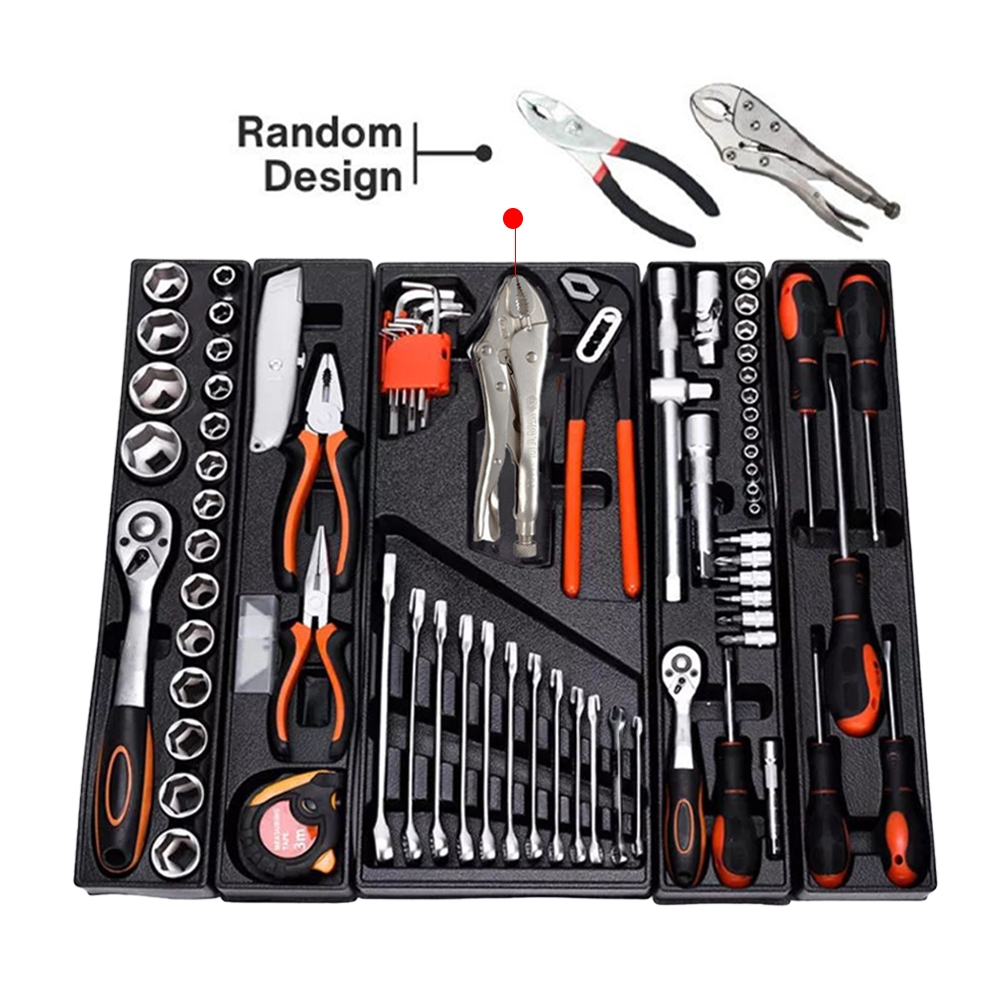 85Pcs Heavy Duty Cantilever Metal Tool Box Set Ratchet Set Spanner Set ...