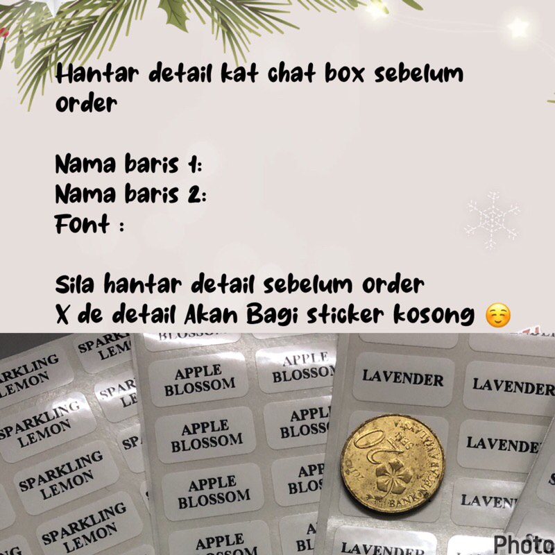 STICKER LABEL MURAH * RM2 * 100pcs * Kalis air * | Shopee Malaysia