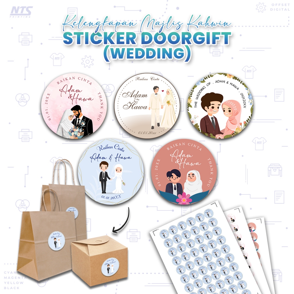 STICKER LABEL WEDDING - MAJLIS TERBUKA / EVENT / MAJLIS KHAS / STICKER ...