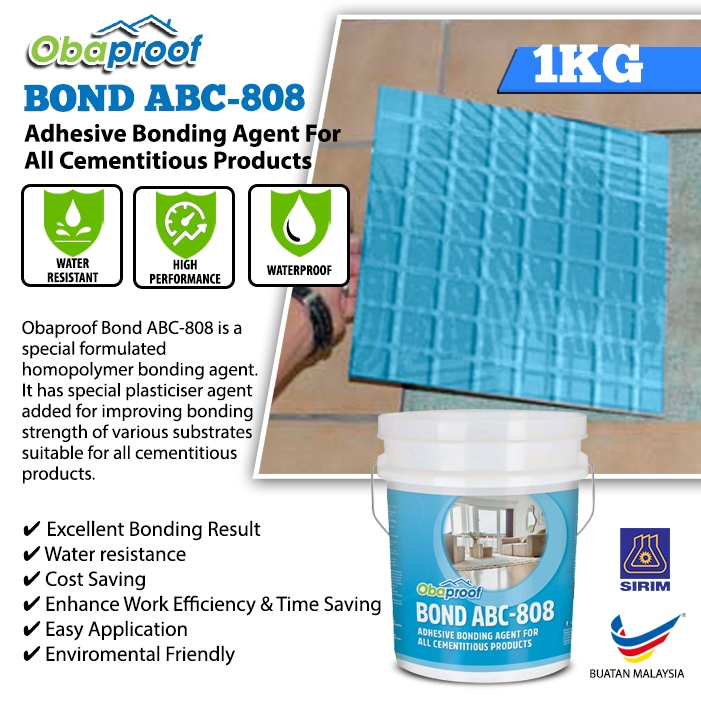 OBAPROOF 1KG BOND ABC-808 ADHESIVE BONDING AGENT FOR ALL CEMENTITIOUS ...