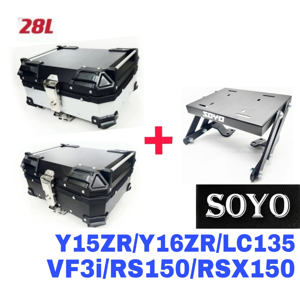 Monorack SOYO Heavy Duty Box Alloy 28L Aluminum Yamaha LC135 V2-V7 LC ...