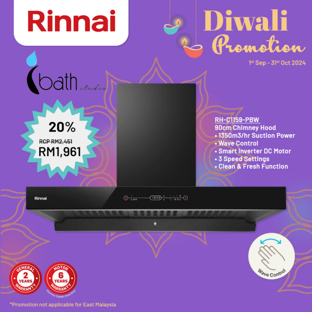 Rinnai RH-C1159-PBW Hood | Shopee Malaysia