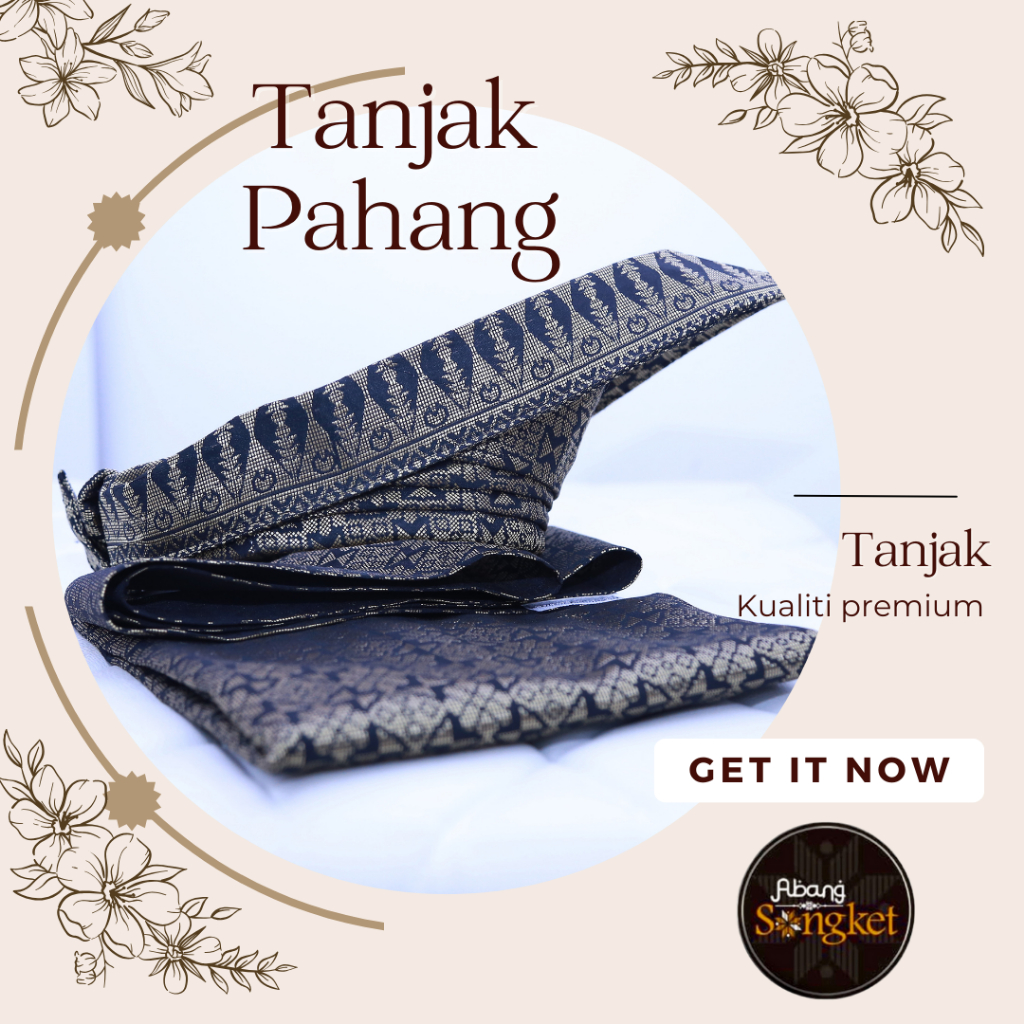TANJAK-SET NEGERI PAHANG | Kualiti Premium Hitam Emas | Set Tanjak ...