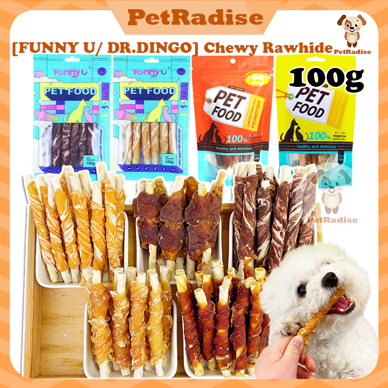 DR DINGO 100g Rawhide Dog Dental Chew Stick Dog Bone Chew Dog Treats ...