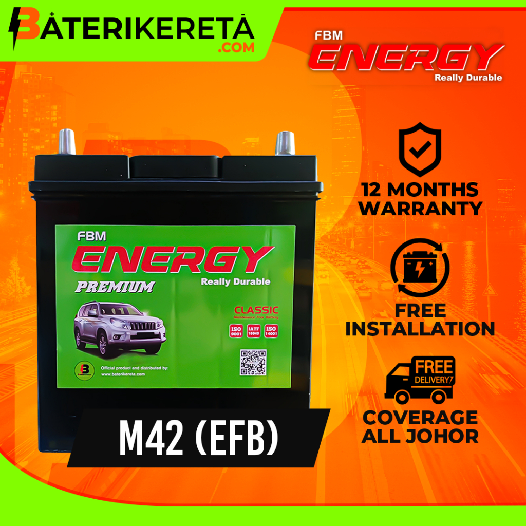 FBM ENERGY PREMIUM EFB M42L/R (60B20L/R) CAR BATTERY | Shopee Malaysia