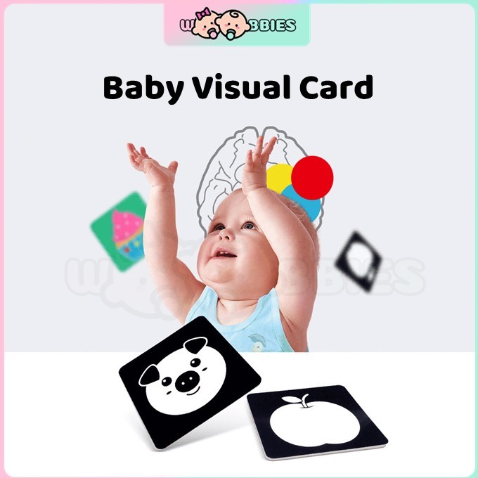 👶🏻Woobbies Montessori Baby Flash Card | Baby Sensory Cards | High ...