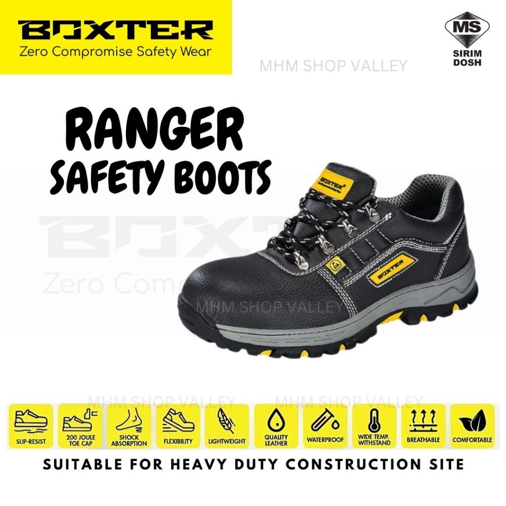 BOXTER RANGER SAFETY BOOTS / HEAVY DUTY WORK SHOES / KASUT KESELAMATAN ...