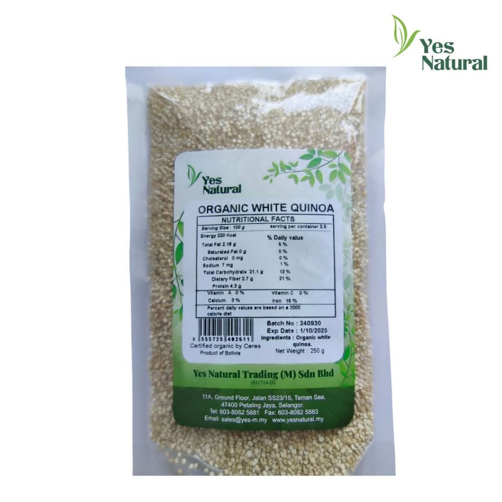 Yes Natural Organic White Quinoa 有机白藜麦 250g | Shopee Malaysia