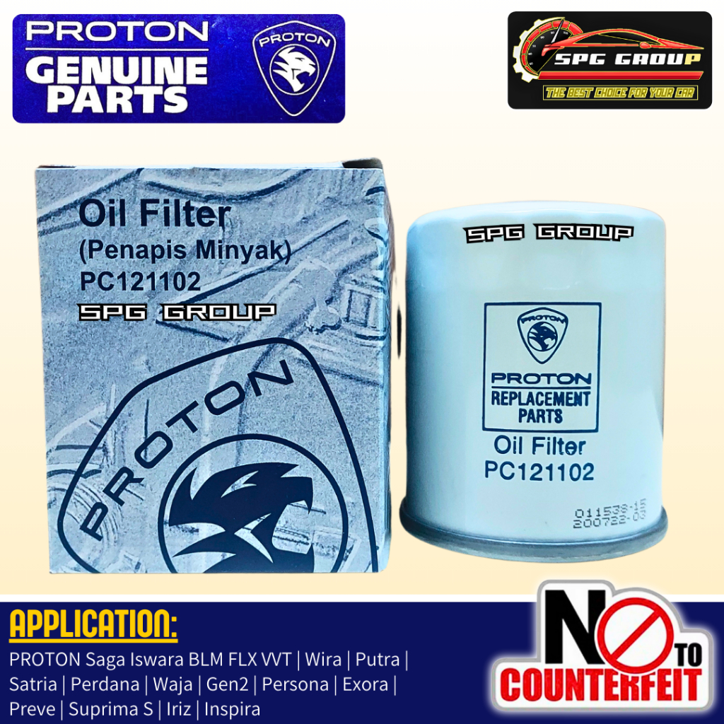 100% GENUINE PROTON OIL FILTER SAGA ISWARA BLM FLX VVT WIRA SATRIA ...