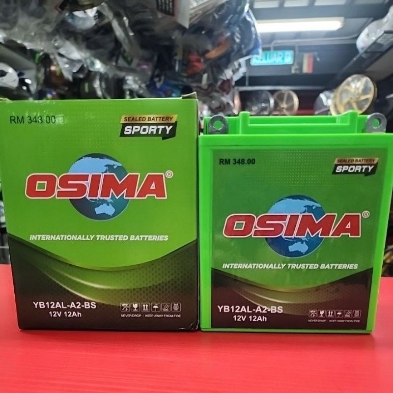 BATTERY OSIMA YB12AL-A2 SEALED MAINTENANCE FREE ( VIRAGO 535/VULCAN 500 ...