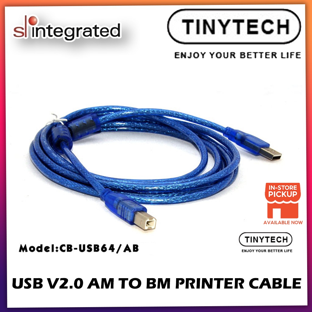 TINYTECH USB AB PRINTER CABLE (CB-USB64/AB) | Shopee Malaysia