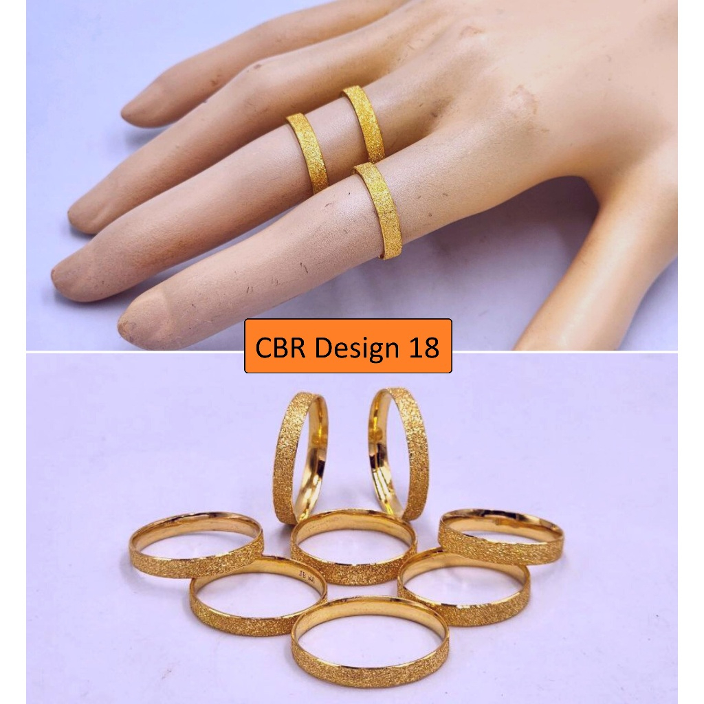 CINCIN BELAH ROTAN DESIGN PADU RISIK TUNANG NIKAH EMAS 916 ORIGINAL ...