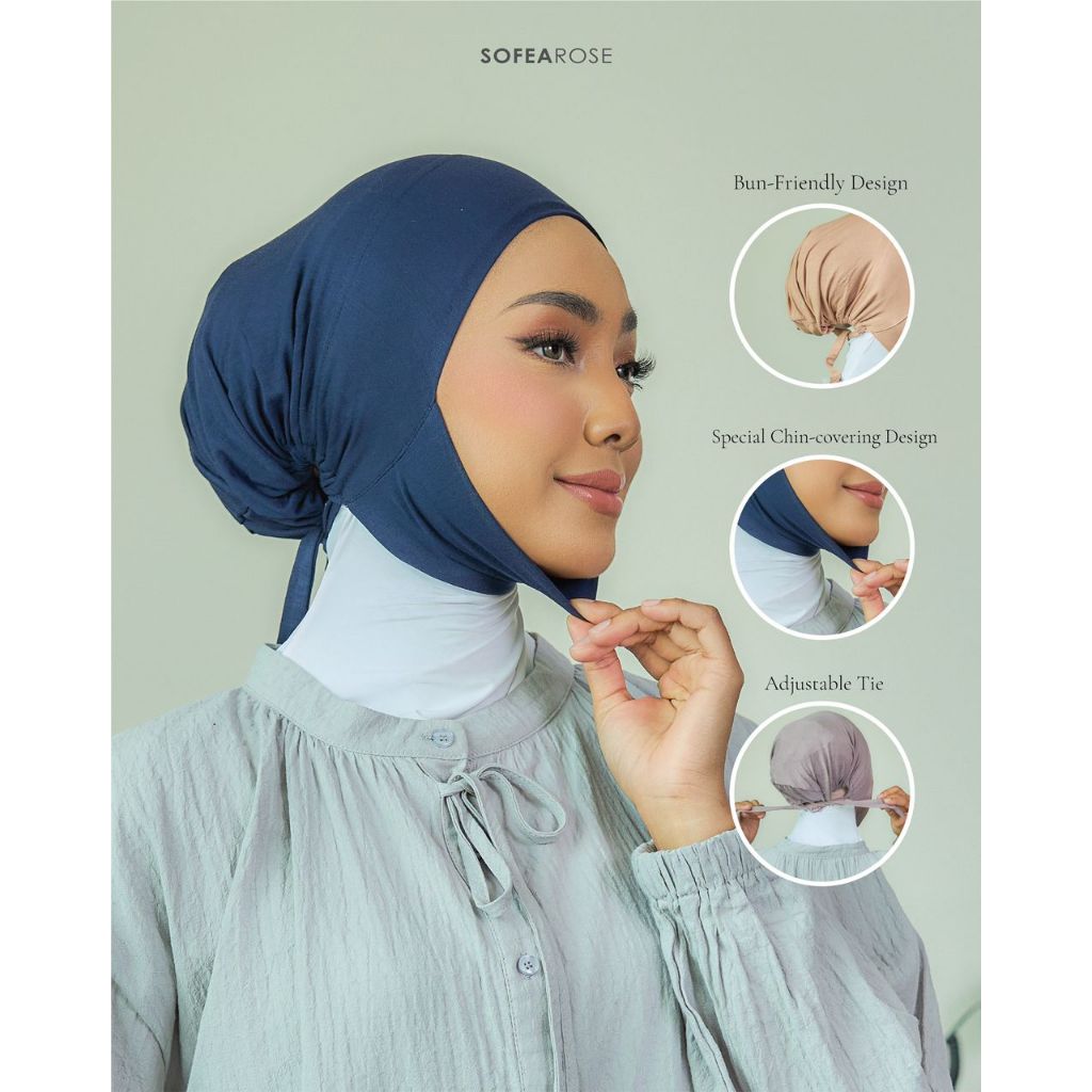 Sofearose : Aymara Inner Ninja Inner Neck | Ayla Chin Covered Inner | Shopee Malaysia