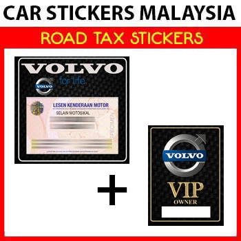 Roadtax and Owner Car Sticker - Volvo Combo Set | Shopee Malaysia
