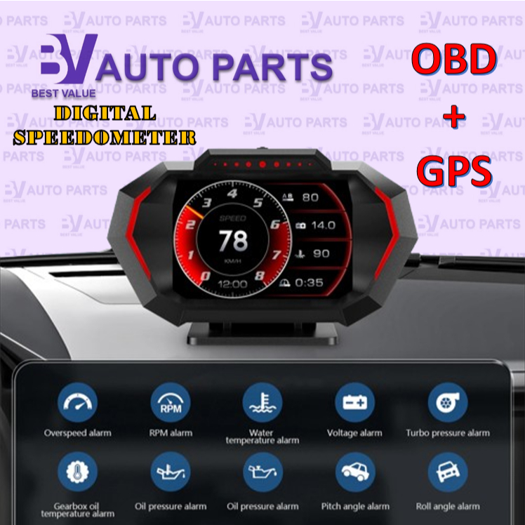 💫MALAYSIA READY STOCK💫OBD2 METER OBD METER RPM WATER AIR SUHU TURBO ...