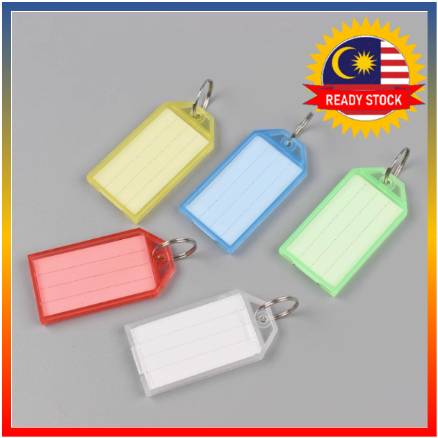 Thick Plastic Keychain Label ID Name Room Address TEL Number Marker Key ...