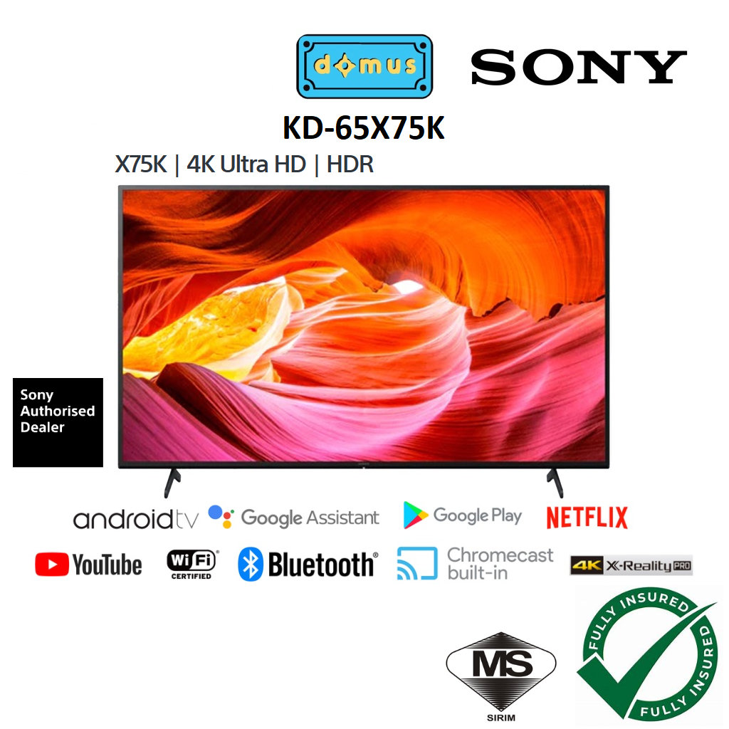 Sony 65 inch 4K Smart TV Ultra HD High Dynamic Range HDR 65" Google TV KD-65X75K 65X75K | Shopee ...