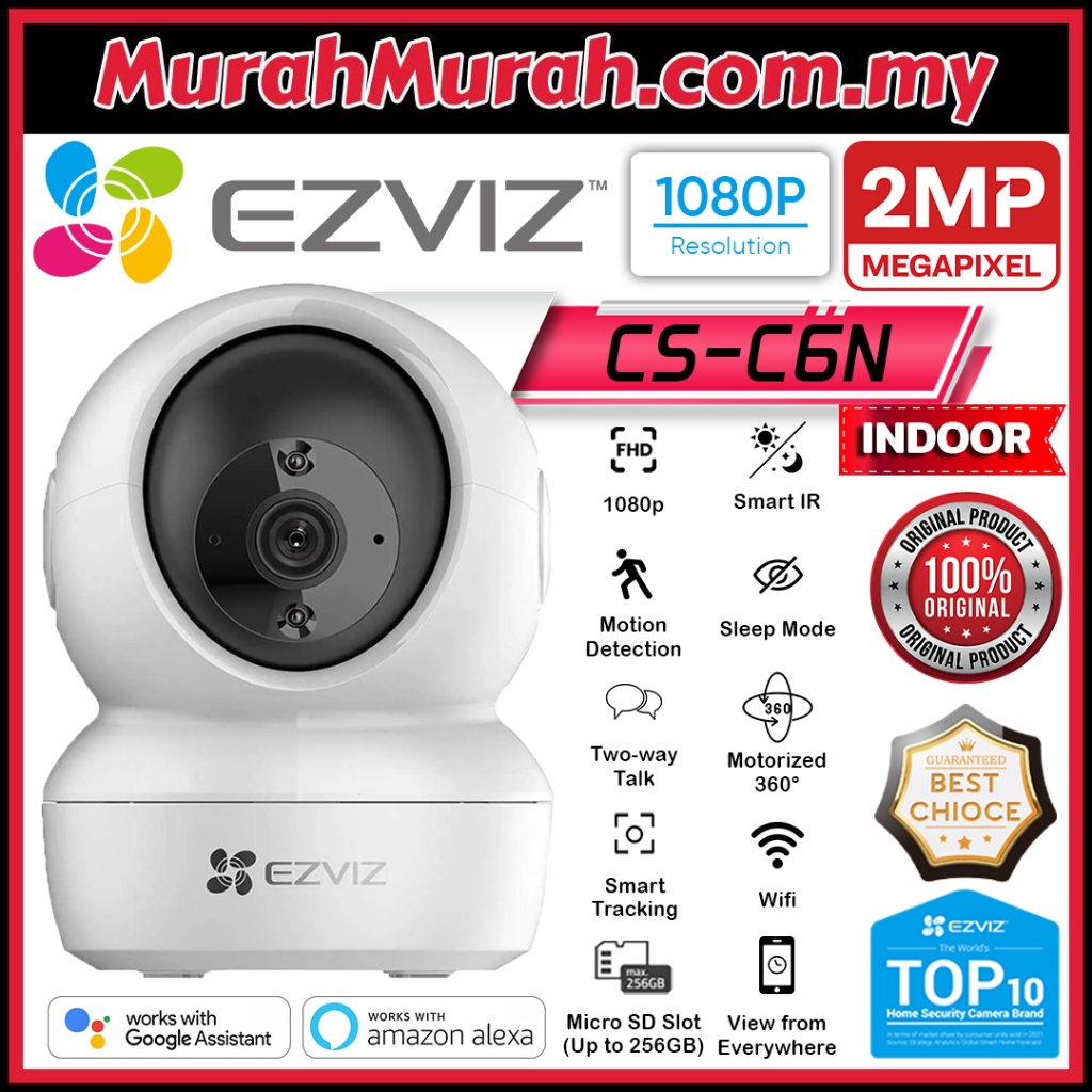 EZVIZ C6N (2MP) Full HD Resolution Pan & Tilt Wireless Security Camera ...