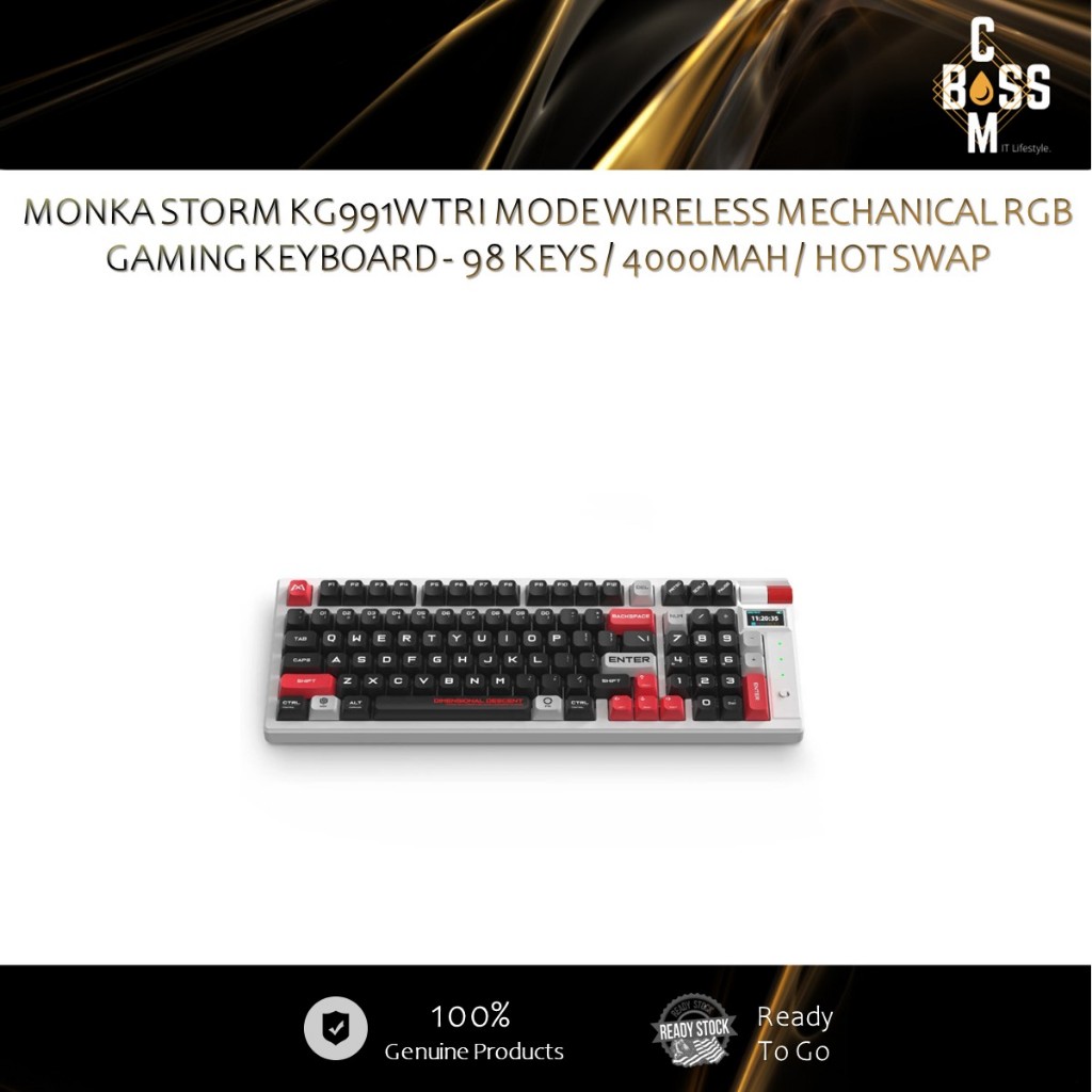 MONKA STORM KG991W TRI MODE WIRELESS MECHANICAL RGB GAMING KEYBOARD ...