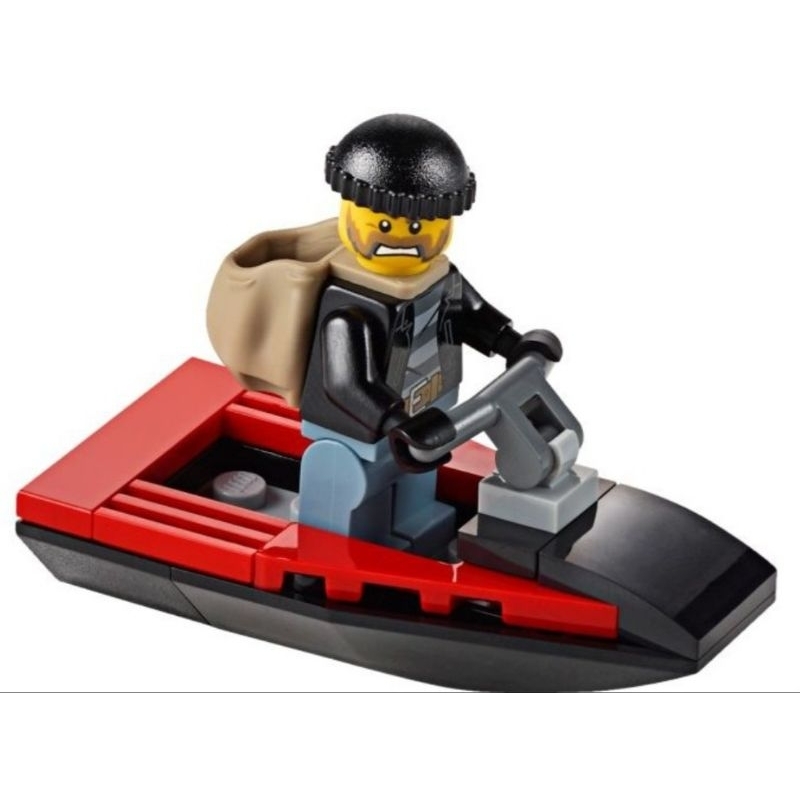 ~ FB ~ Lego City Bandit Minifigure CTY0621 with Backpack & Watercraft ...