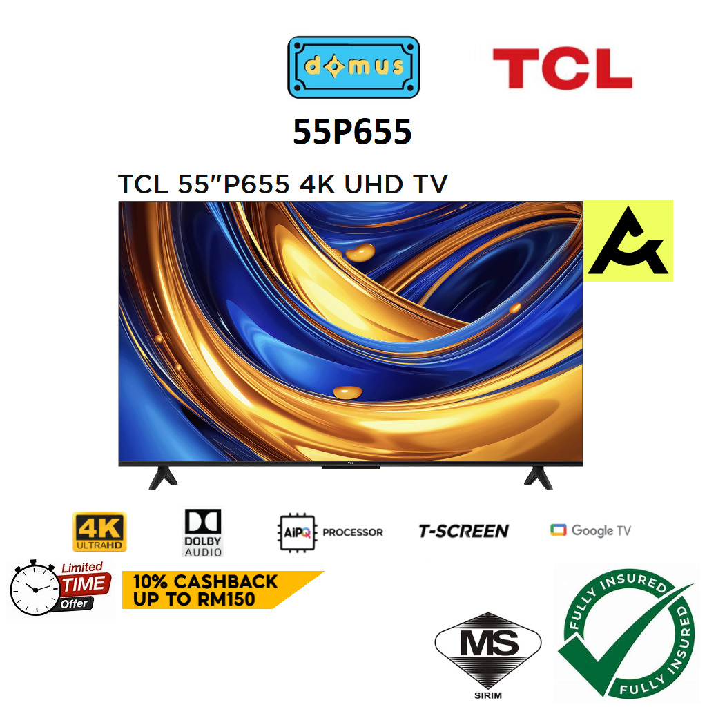 TCL TV 55 Inch 4K Smart TV UHD Android LED Google TV 55" Television 电视 ...