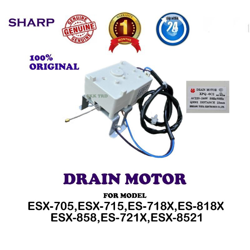 SHARP WASHING MACHINE DRAIN MOTOR ESC-705 ,ESX-715 ,ESX-718X ,ESX-818X ...