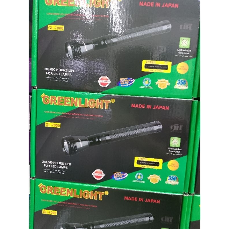 GREENLITE LONG RANGE LED LAMPS RECHARGEABLE FLASHLIGHT SYSTEM | Shopee ...