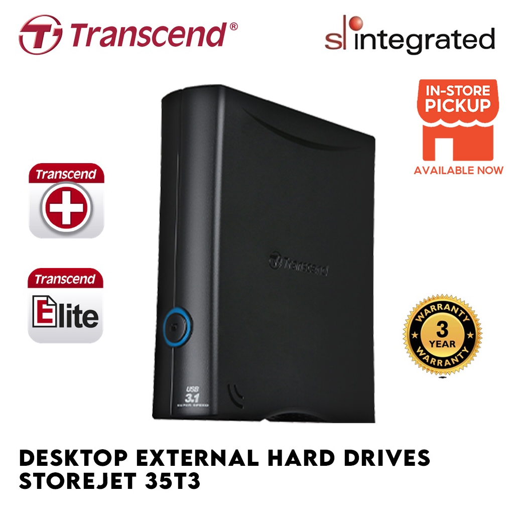 Transcend StoreJet 35T3 USB 3.1 External HDD [4TB / 8TB] | Shopee Malaysia