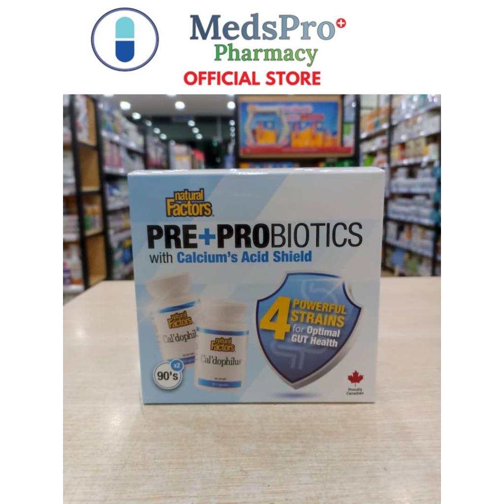 NATURAL FACTORS CAL'DOPHILUS PRE+PROBIOTICS WITH CALCIUM 90'SX2(Exp 12/ ...