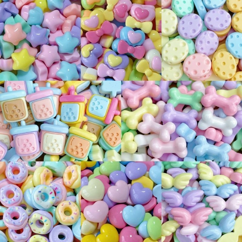 10pcs Random Mini Resin Charms Cream Glue Diy Accessories Art Craft ...
