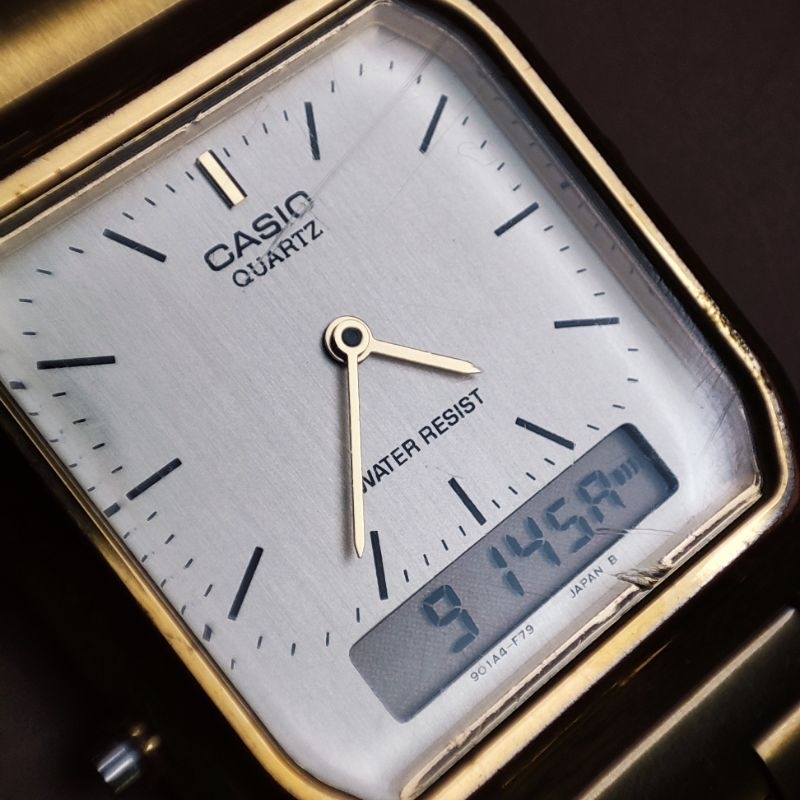 Vintage Casio Digi-Ana Square Gold Men | Shopee Malaysia