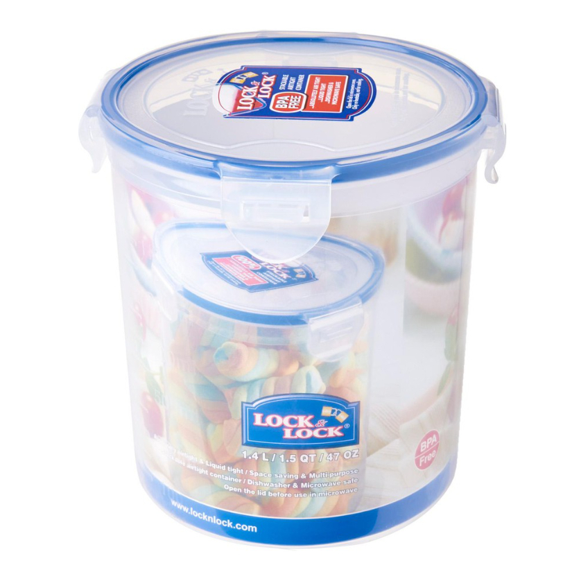 LocknLock Official Classic Round Food Container 1.4L (HPL-933B ...