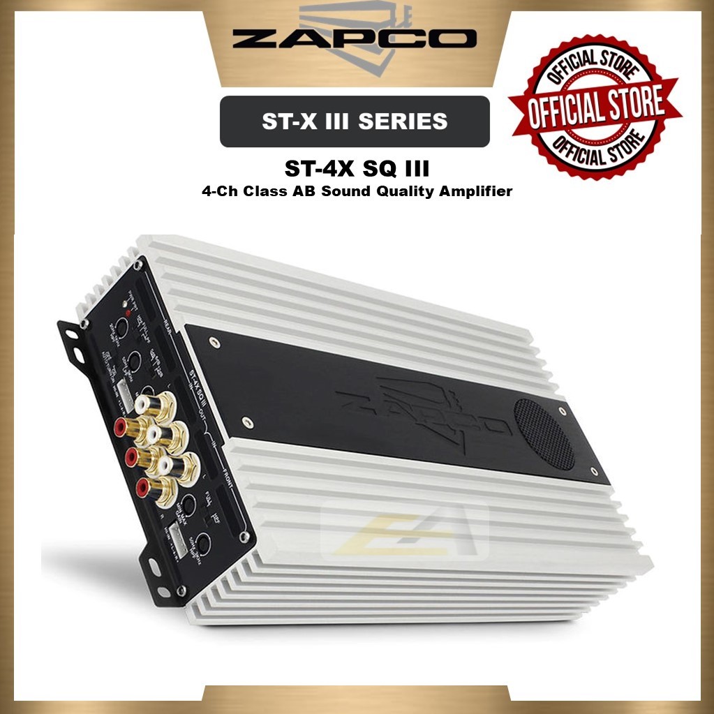 ZAPCO | Car Audio 4 Ch Class AB Sound Quality Amplifier | ST-X III ...