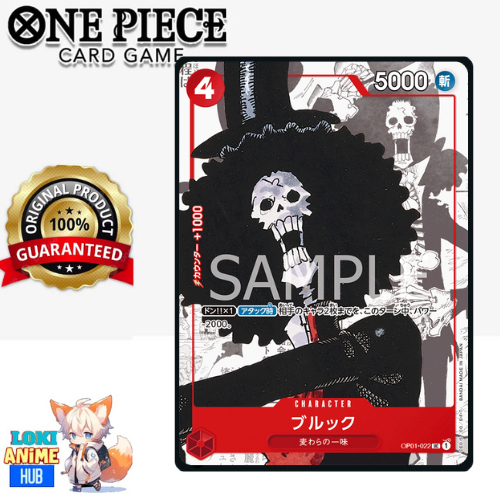 ORIGINAL 4 Cost Brook Character OP01-022 UC One Piece Card Game optcg | Shopee Malaysia